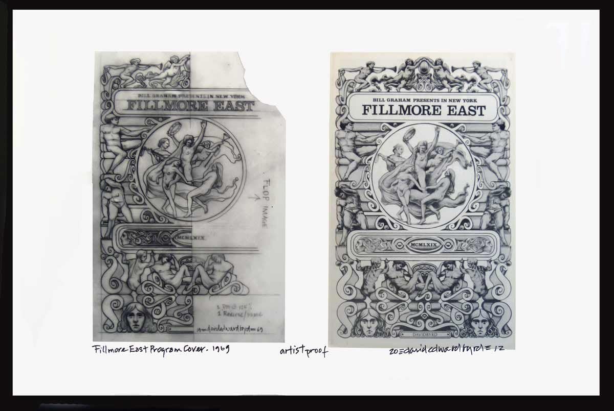 Fillmore East 1969 Program Cover Poster + Concept Sketch Artist Proof ...