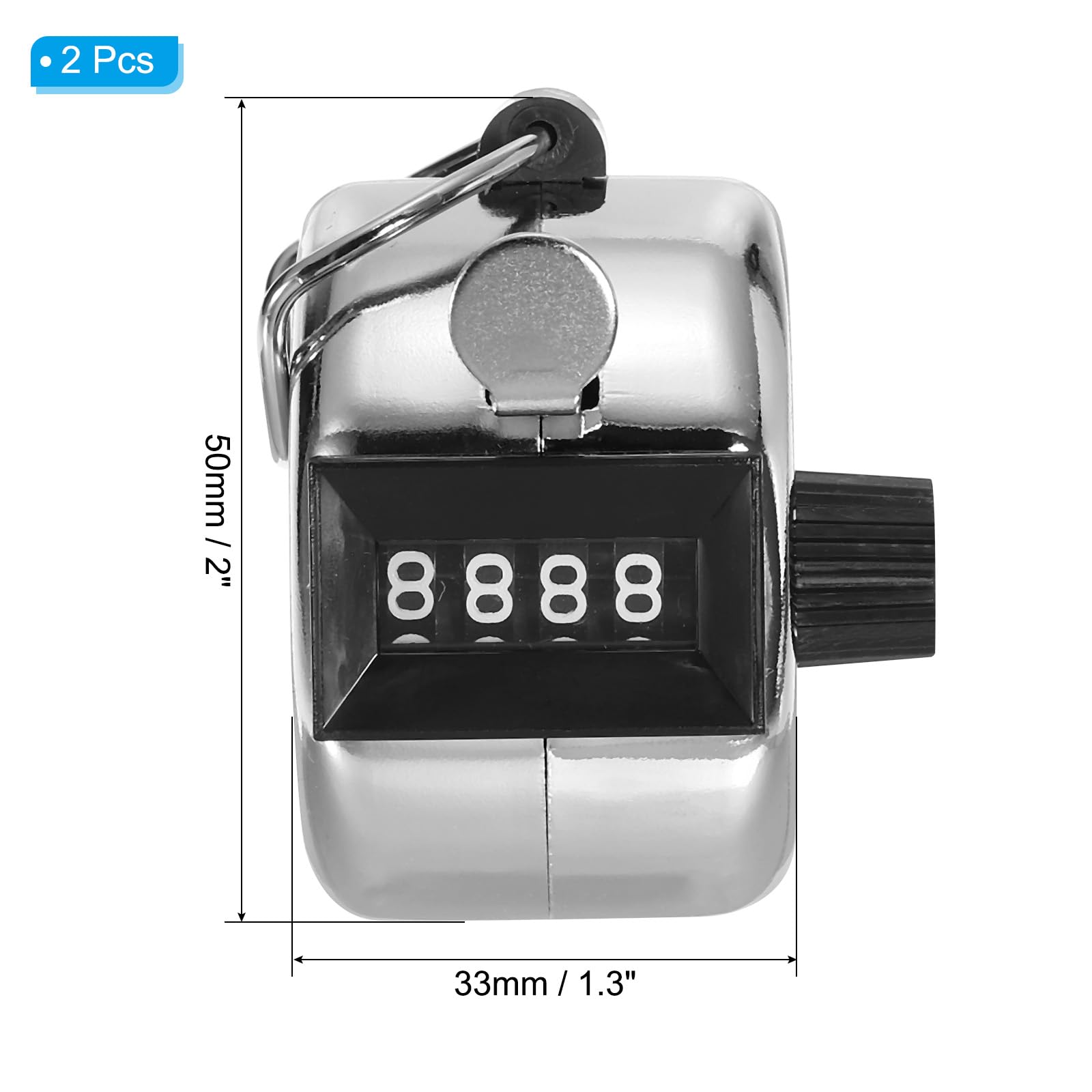 PATIKIL Clicker Counter, 2 Pack Handheld Tally Counter Mechanical 4 ...
