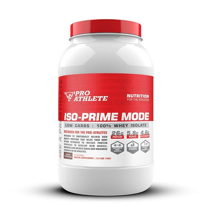 PROATHLETE IsoPrime Mode 100% Whey Protein isolate, High Protein, Low ...