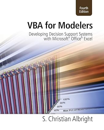 VBA for Modelers: Developing Decision Support Systems (with Microsoft Office Excel Printed ...