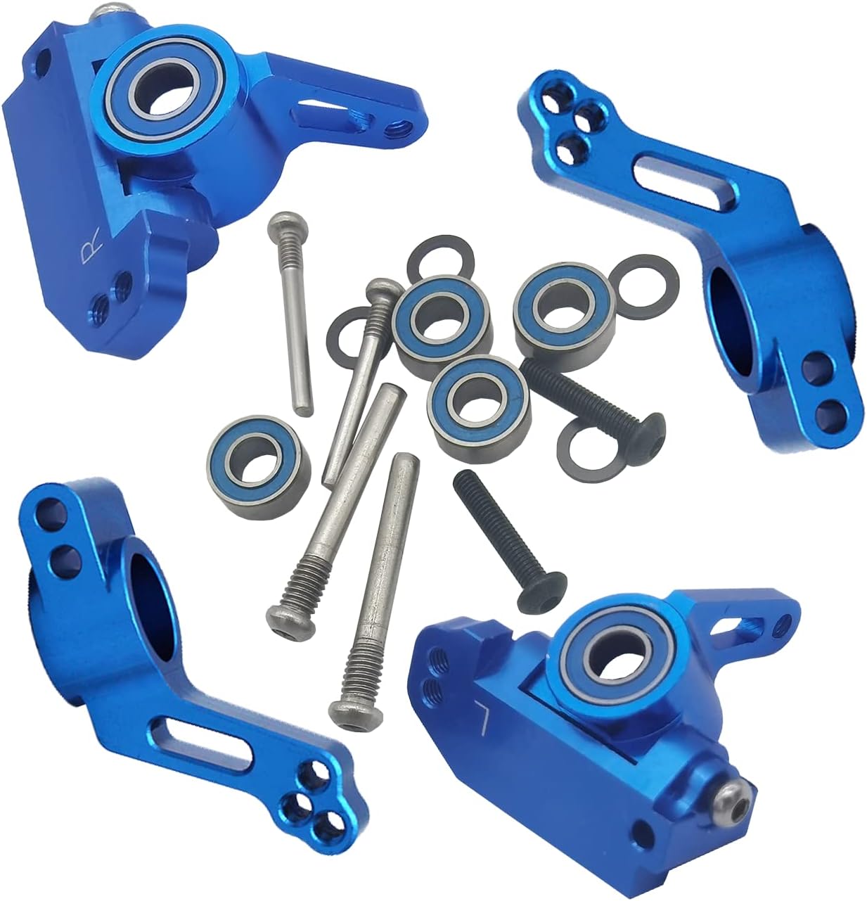 Amazon.com: BingHFobbyHuo RC Alloy Caster Block&Steering Blocks&Rear ...