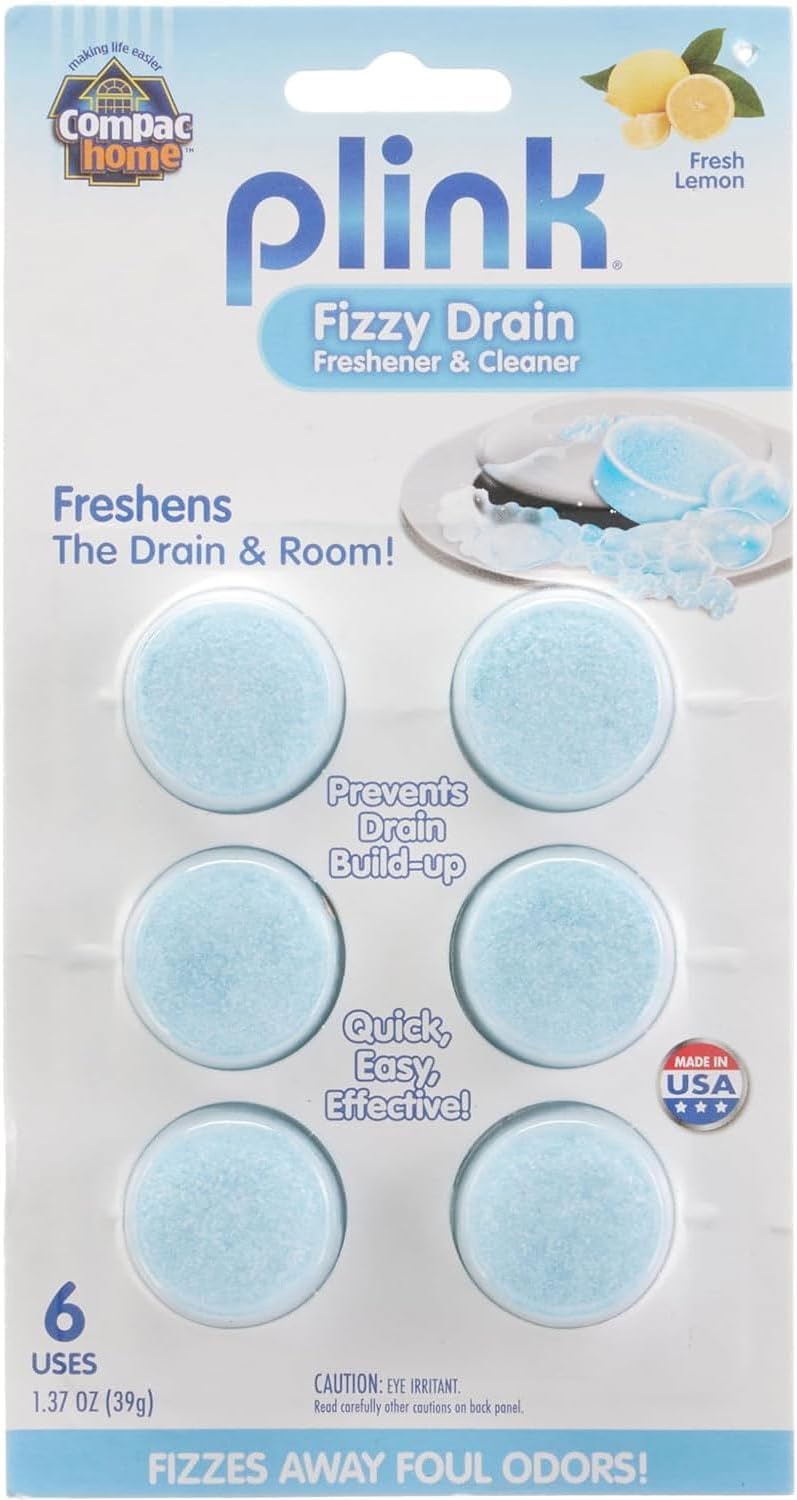 Amazon.com: Plink Fizzy Drain Freshener and Cleaner, Prevents Clogs and ...