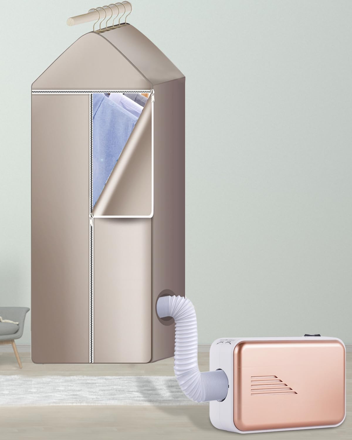 YJINGRUI Heated Clothes Dryer Max 800W Electric Heated Clothes Airer ...