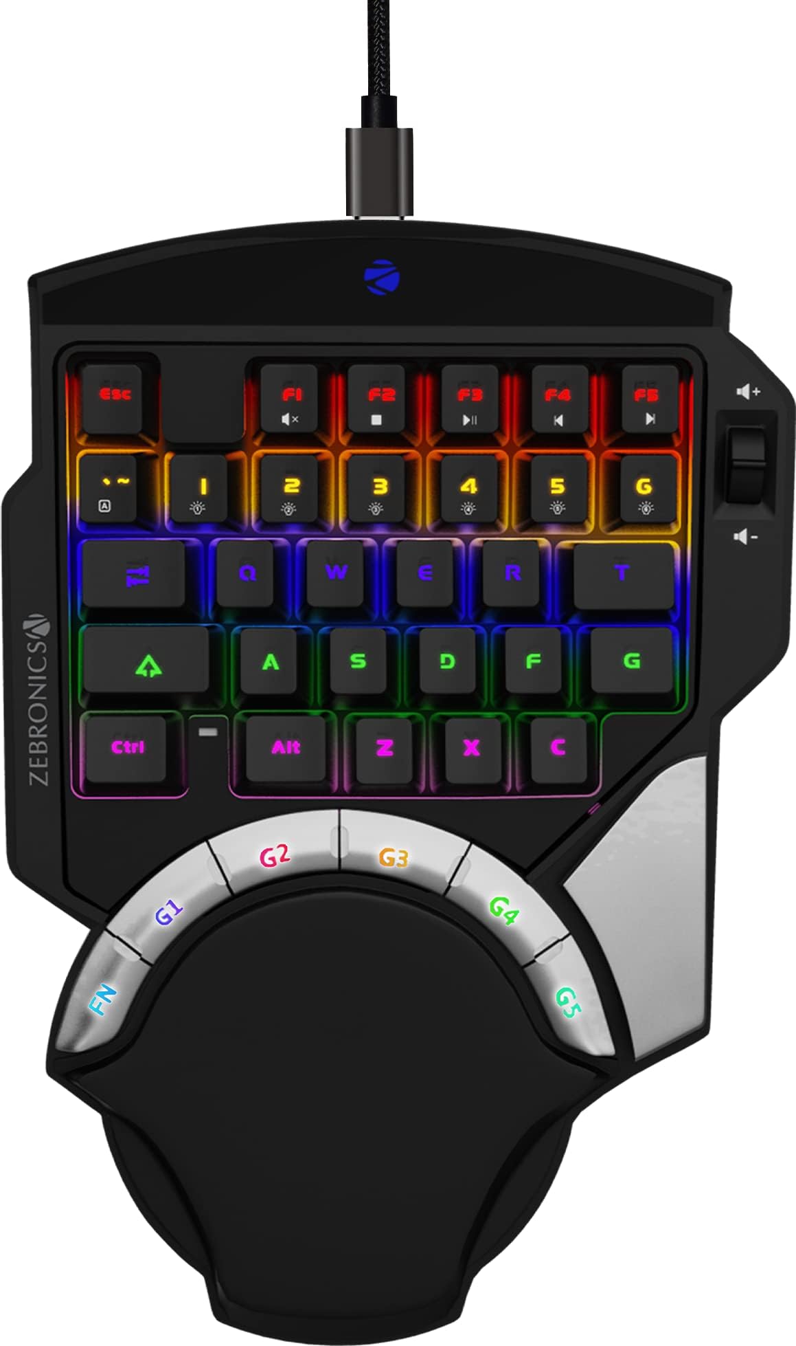 Amazon.in: Buy TechGuy4u One Handed Keyboard 35keys RGB Wired Gaming ...