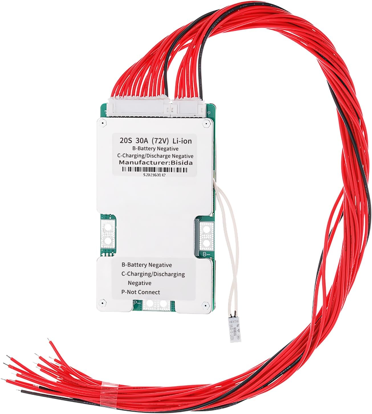 Amazon.com: Bisida 20S BMS 72V Lithium Ion Protection Board with ...