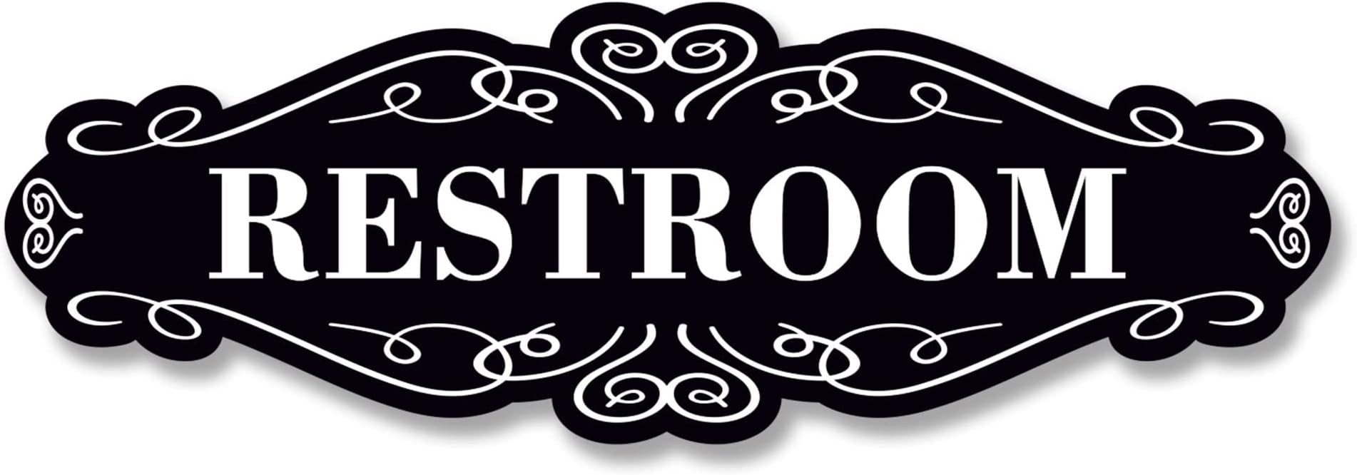 Amazon.com: SmartSign Designer Restroom Sign for Door, 3M Adhesive ...