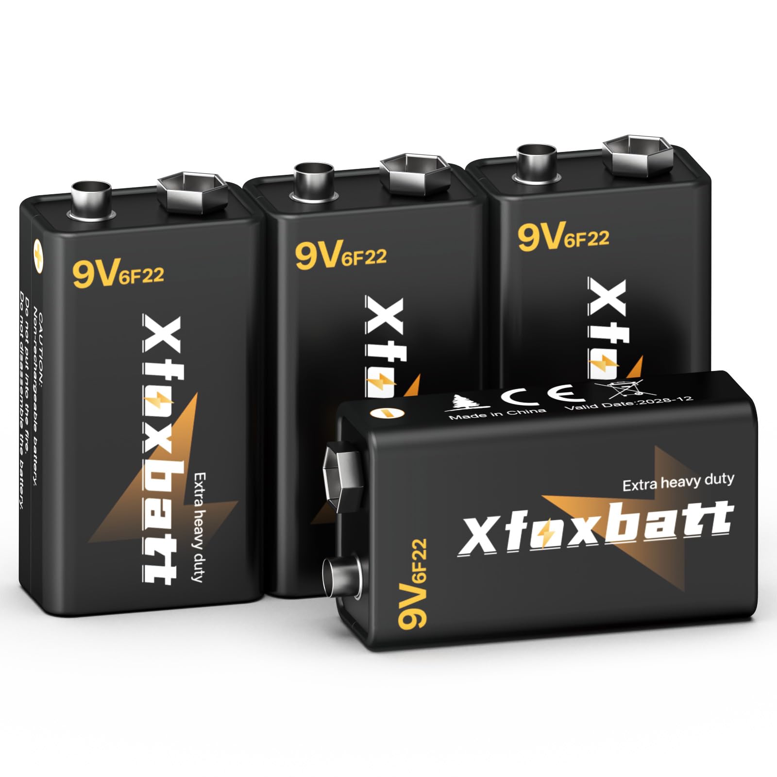 Snapklik.com : 9V Batteries Carbon 6F22 9 Volt Battery For Smoke/CO ...
