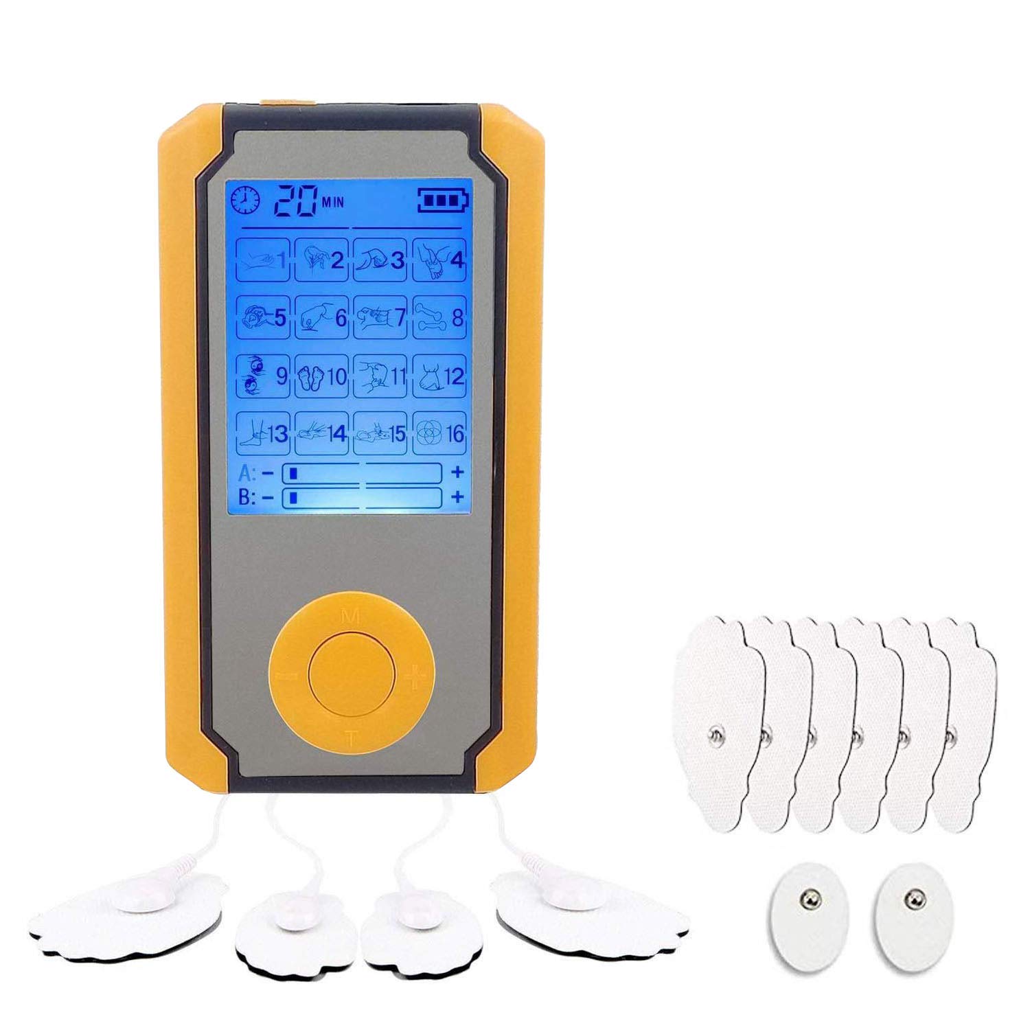 Rechargeable Dual Channel Tens Ems Unit Muscle Stimulator For Pain ...