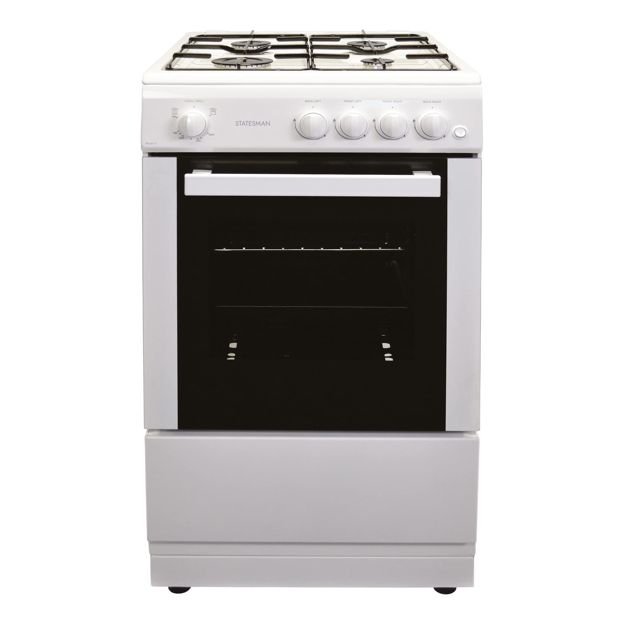 Statesman STUDIO2 Single Oven Gas Cooker, 93 Litre, 4 Gas Burners ...