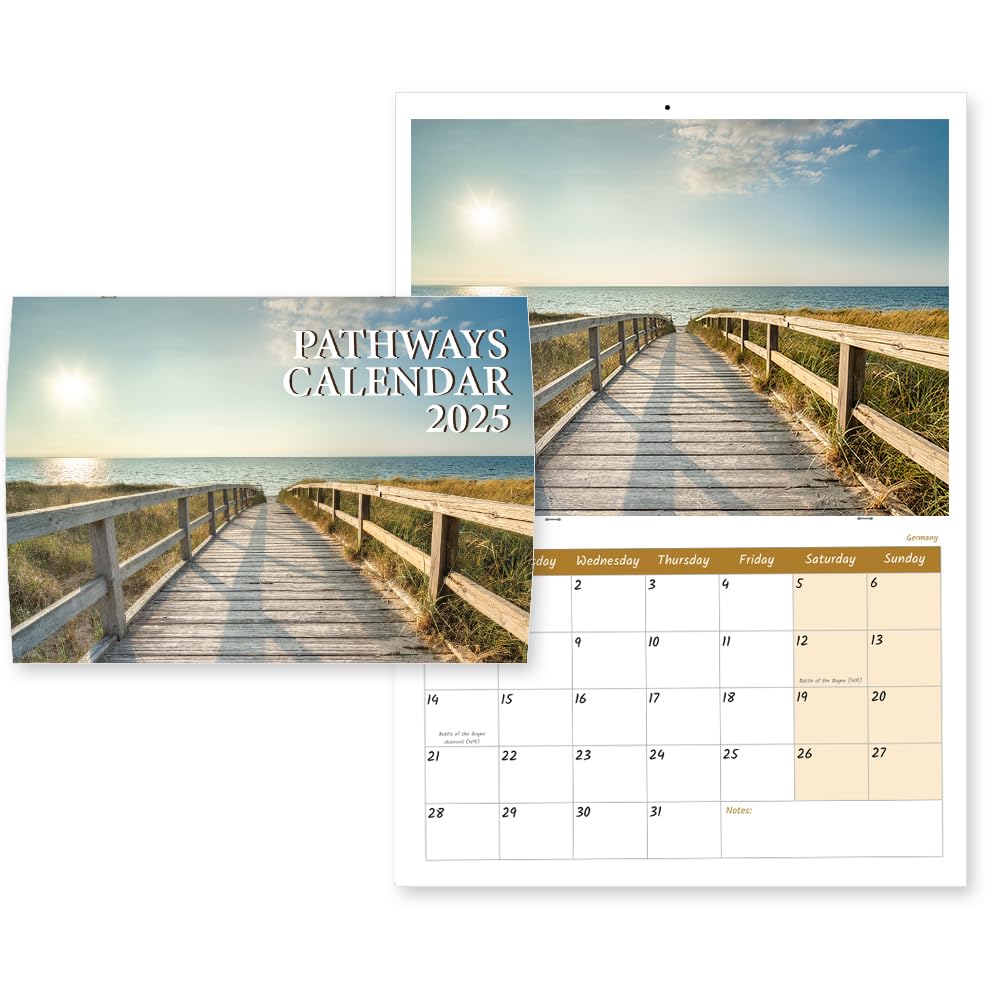 Pathways 2025 Calendar UK A4 Wall Calendar 2025 UK Family Planner 12 ...