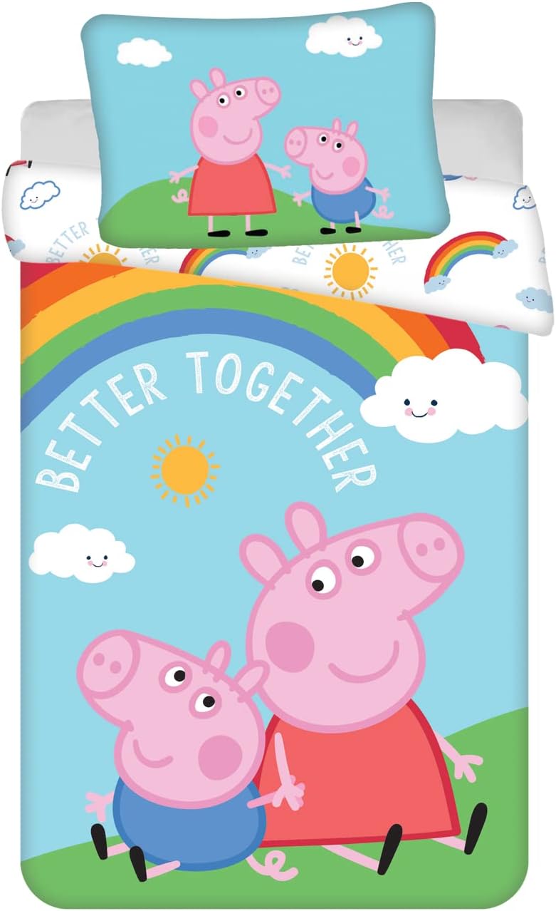 Baby Kinder Bettwäsche Wendemotiv Peppa Pig Better Together Peppa Wutz ...