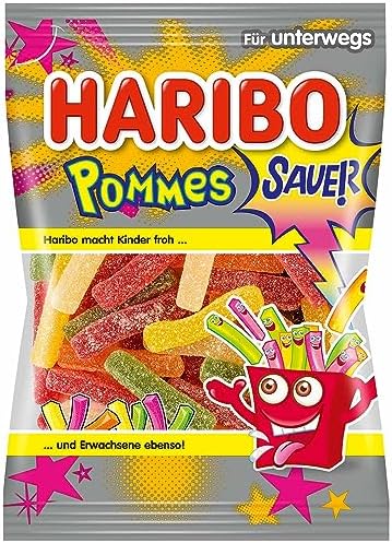 Amazon.com : Haribo Sauer (Sour) Pommes Gummy Candy 175g : Grocery ...