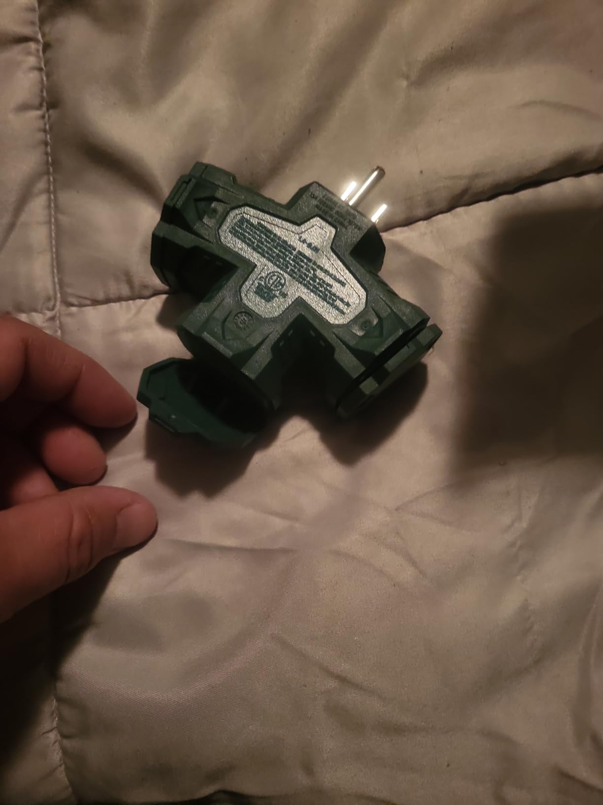 Outdoor Plug Outlet Splitter, 3 Way Outlets Power Extender with Safe ...