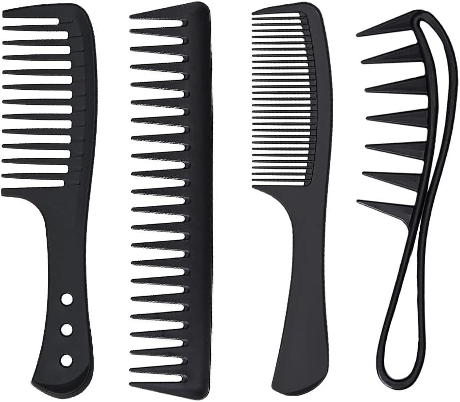 Amazon.com : 4 Pcs Wide Tooth Comb Professional Hair Comb Set Large ...