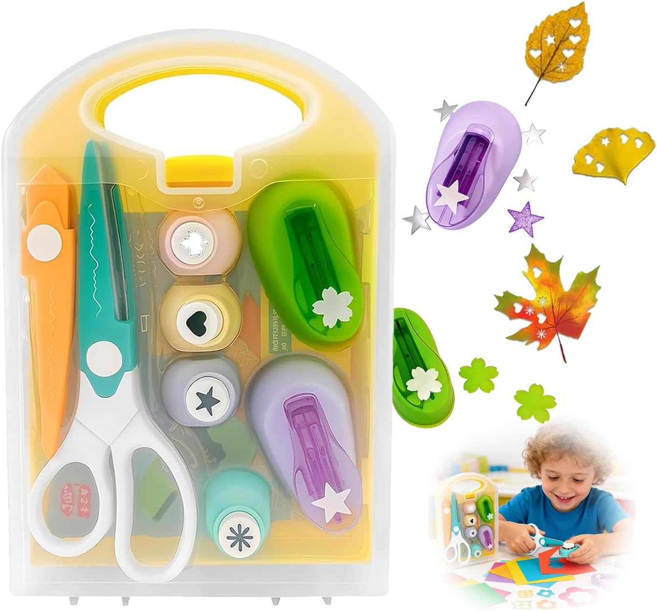 Amazon.com: Creative Kids Paper Puncher Set, Small Hole Puncher Shapes ...