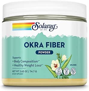 Amazon.com: SOLARAY Okra Fiber Powder - Digestion Supplement - Supports ...