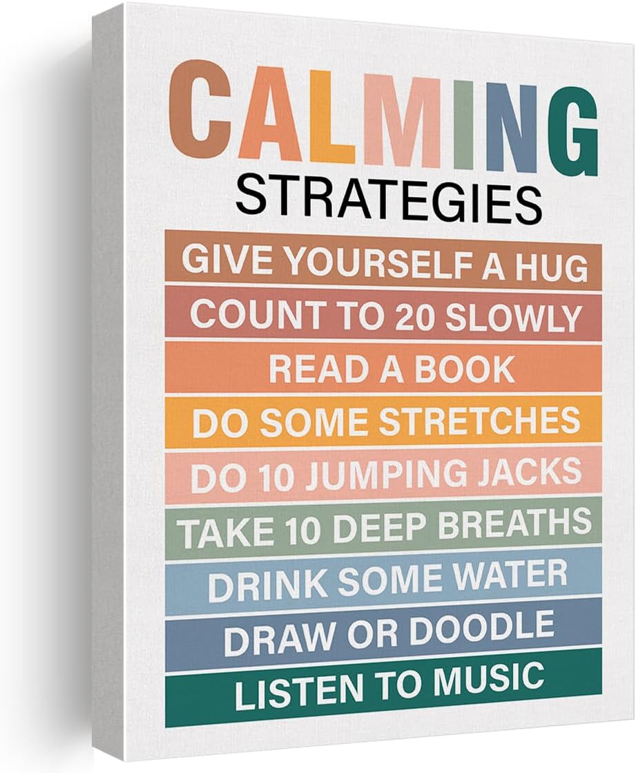 Amazon.com: Mental Health Therapy Office Canvas Wall Art Decor Calming ...