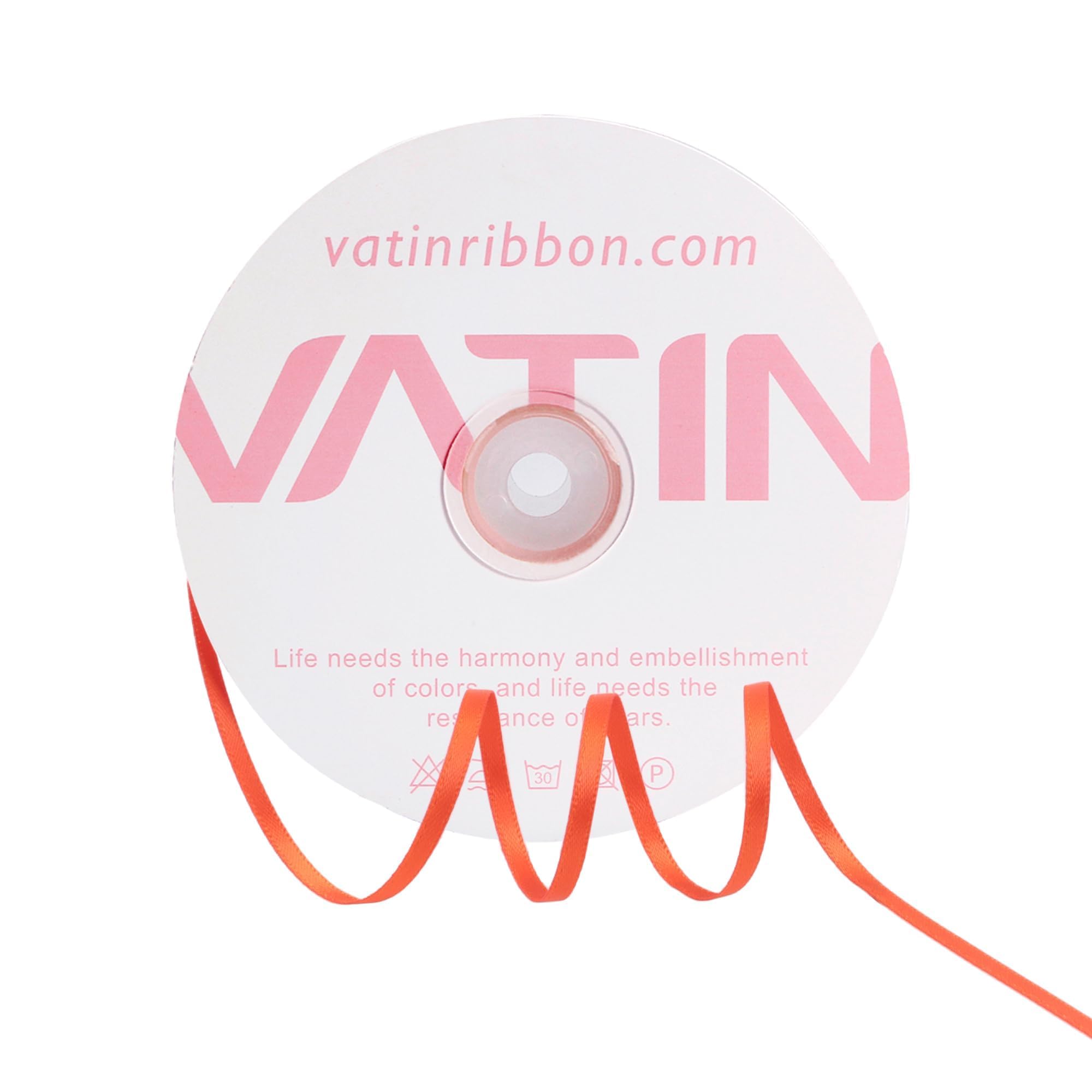 Snapklik.com : VATIN Double Face Satin Ribbon 1/8 Inch X Continuous 100 ...