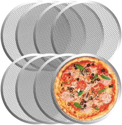 Amazon.com: Pizza Pan,8 Pack Aluminum Pizza Pan 12 Inch Pizza Pan Pizza ...
