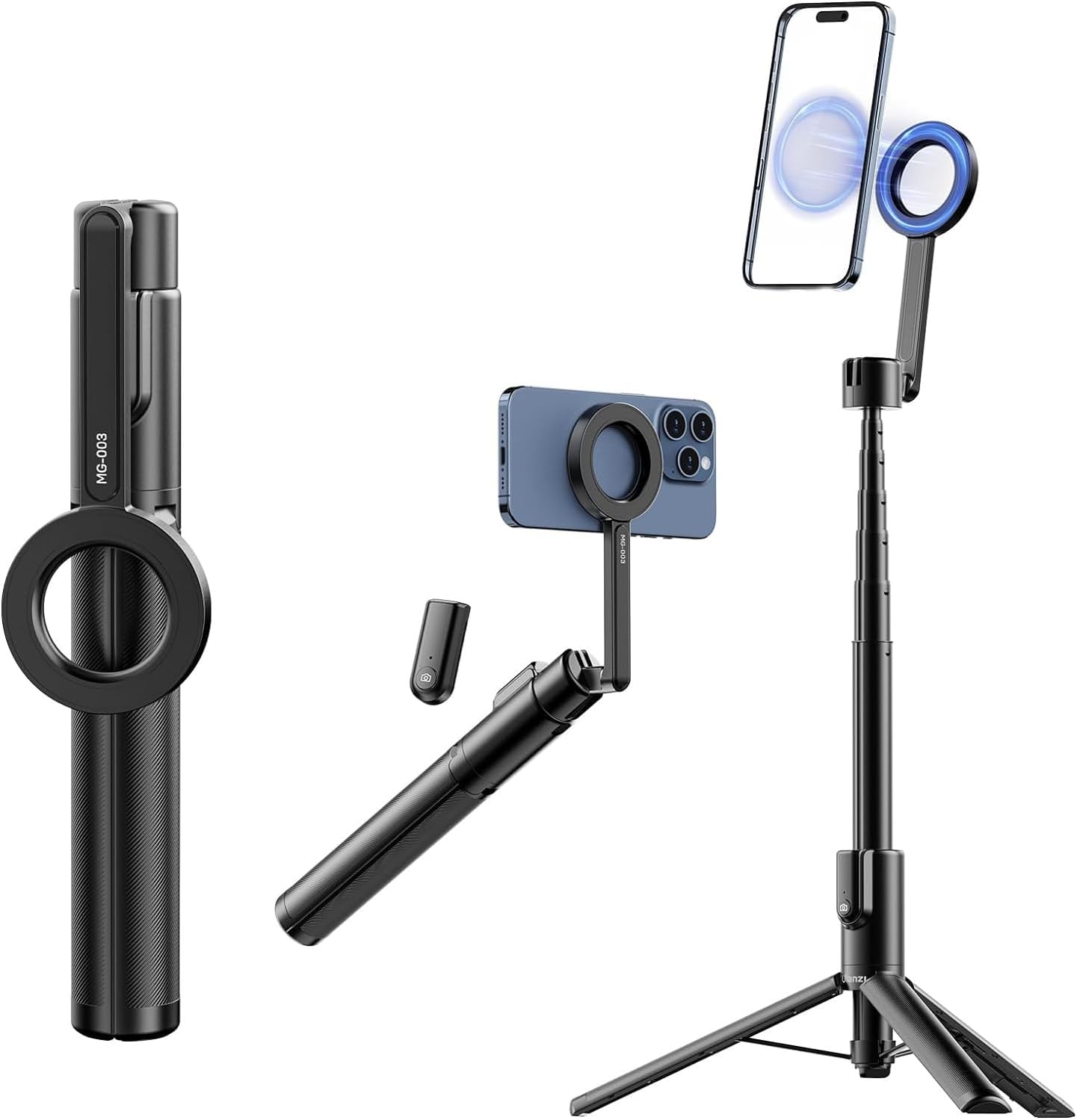 Amazon.com: Magnetic Phone Selfie Stick Tripod for iPhone Magsafe ...