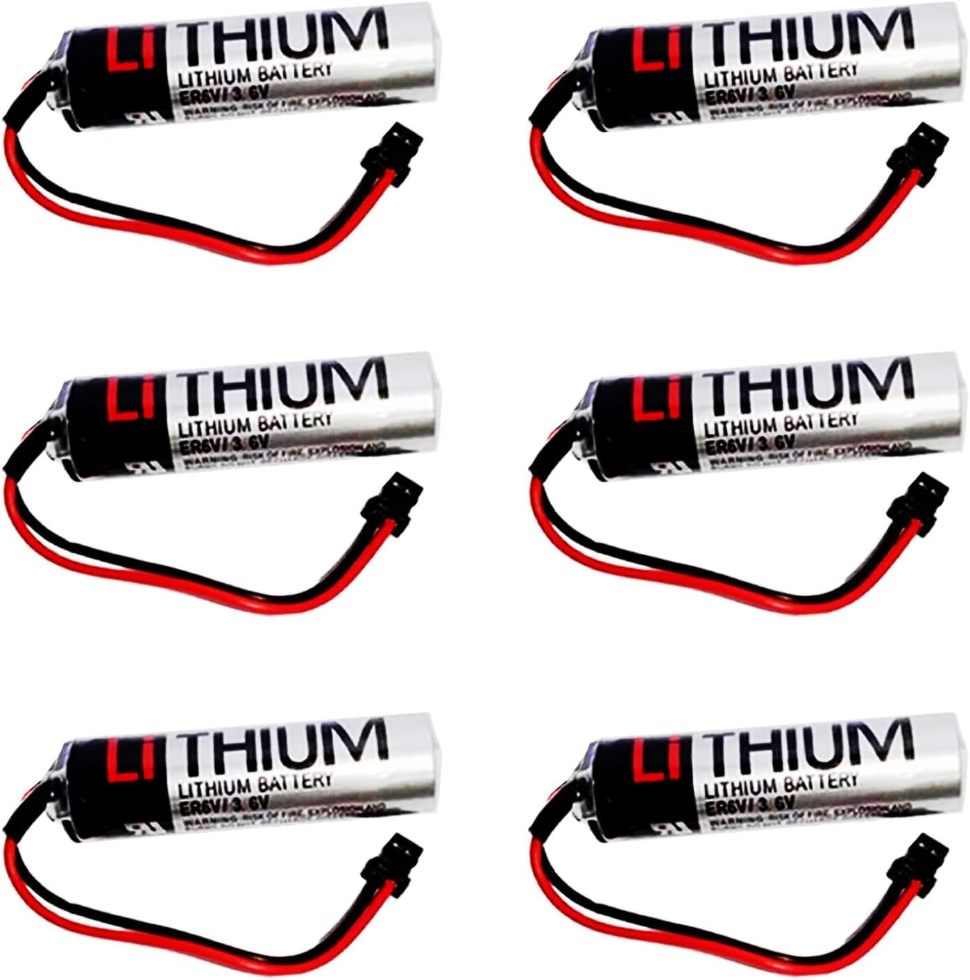 Amazon.com: (6 Pack) ER6V/3.6V ER6VC119A ER6VC119B 2400mAh PLC Lithium ...