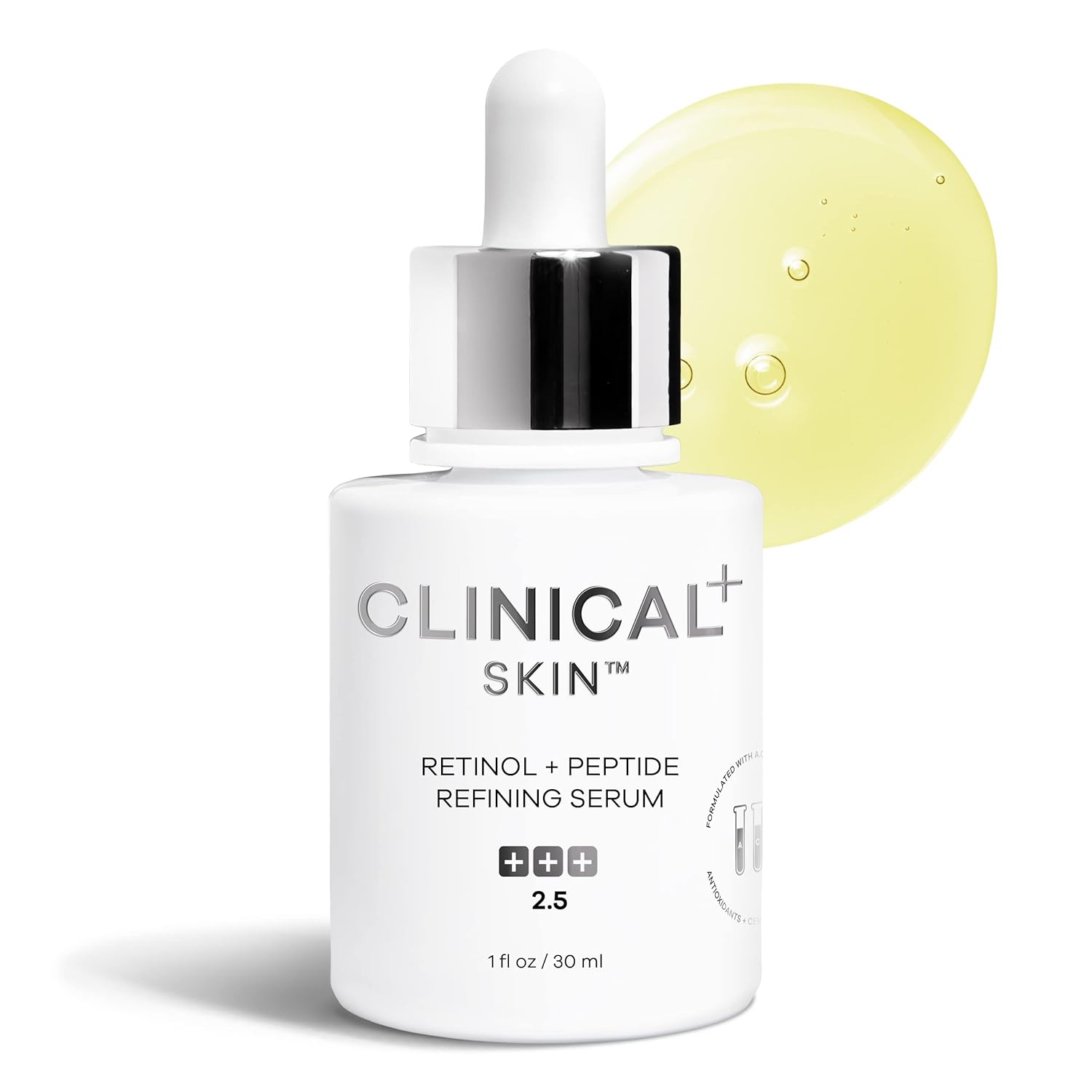Amazon.com: Clinical Skin Retinol and Peptide Refining Serum 2.5 ...