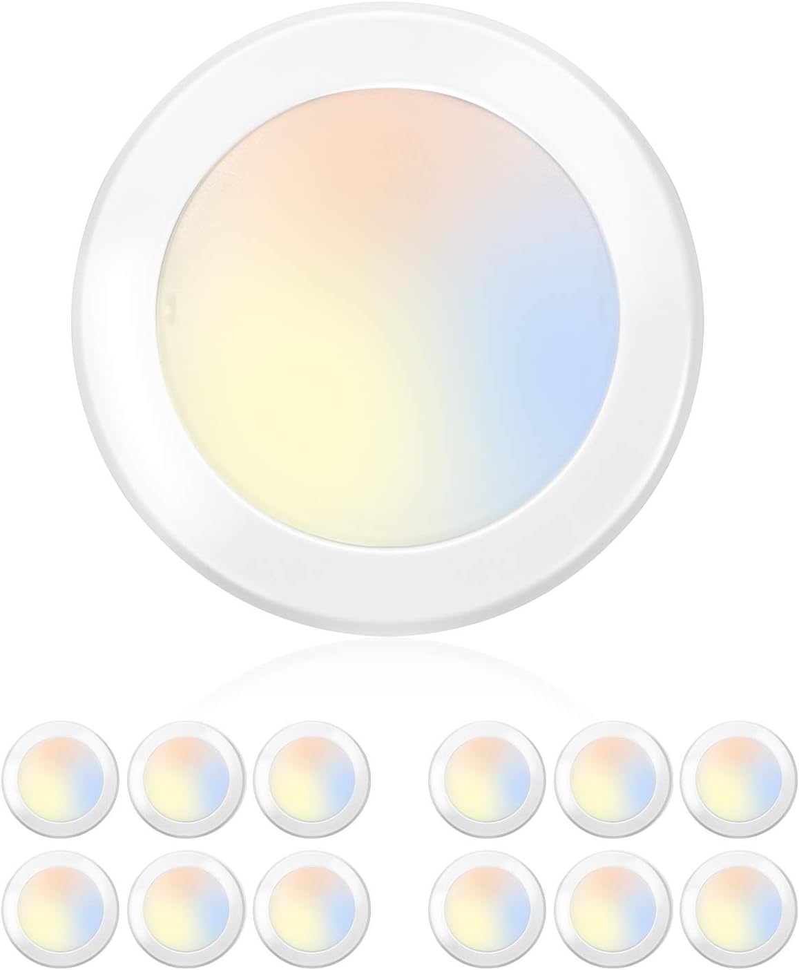 ASD 4 Inch LED Flush Mount Ceiling Light, Wet Rated Dimmable LED Disk ...