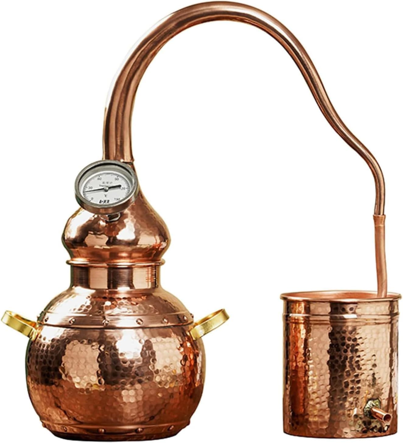 Amazon.com: 5L Copper Alembic Still, Fermentation Kit with Thermometer ...