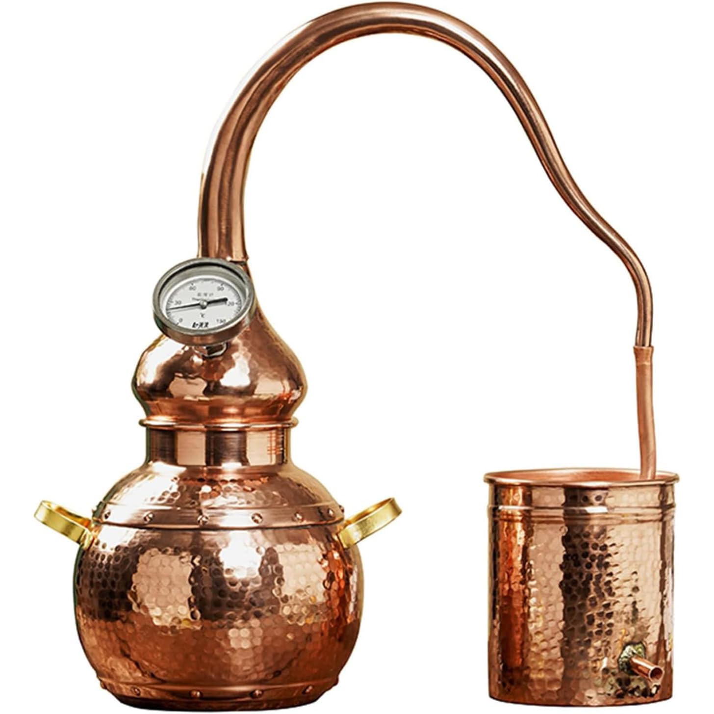 Amazon.com: 5L Copper Alembic Still, Fermentation Kit with Thermometer ...