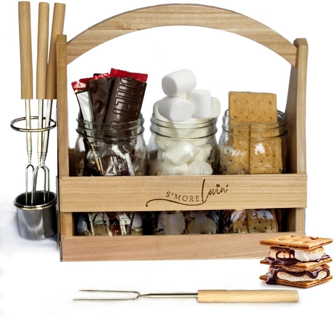 Amazon.com: JOY FULL NESS Smores Caddy - Wooden Display And Organizer ...