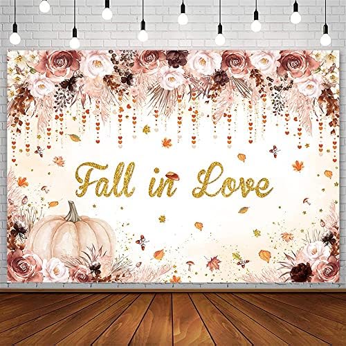 Amazon.com : AIBIIN 7x5ft Fall in Love Backdrop Autumn Wedding Bridal ...