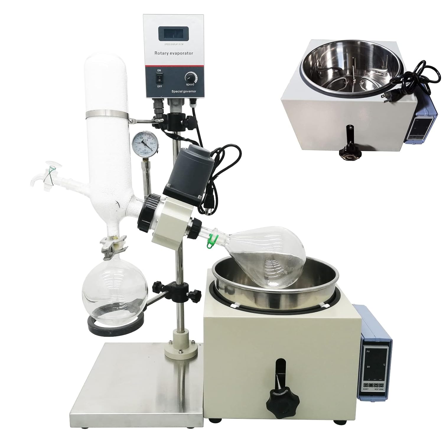 Amazon.com: INTBUYING 110V 2L Rotary Evaporator, 1L Collecting Flask ...