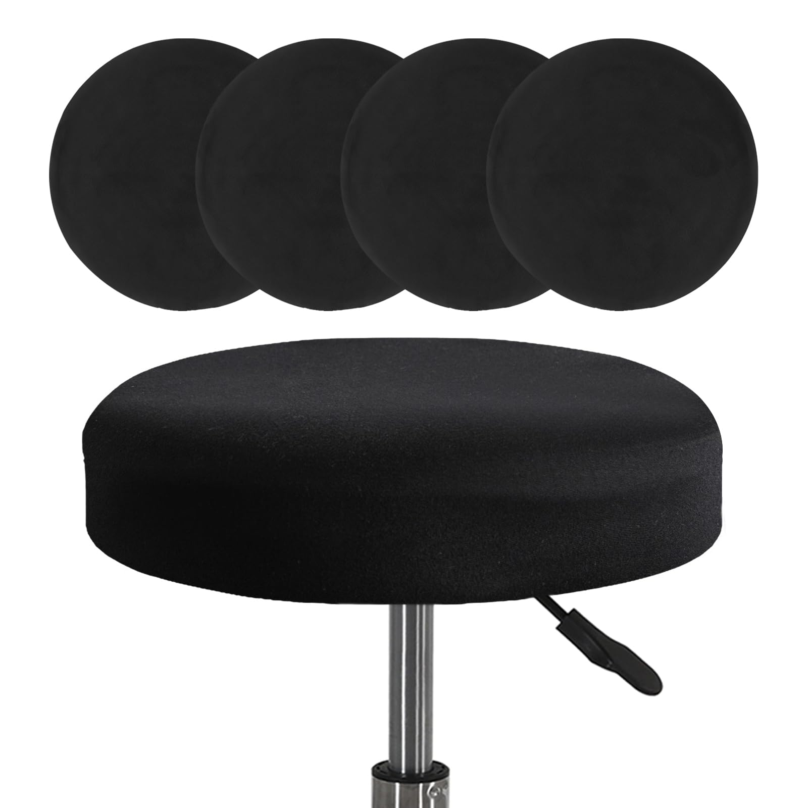 Keboyoe 4 Pack Round Bar Stool Covers Stretch, Elastic Stool Covers ...