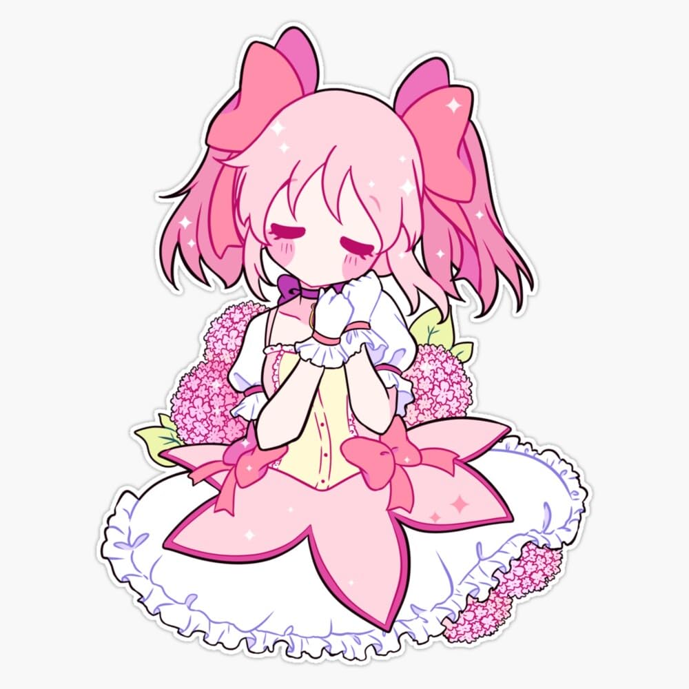 Amazon.com: Madoka Magica - Fanart Sticker Vinyl Waterproof Sticker ...