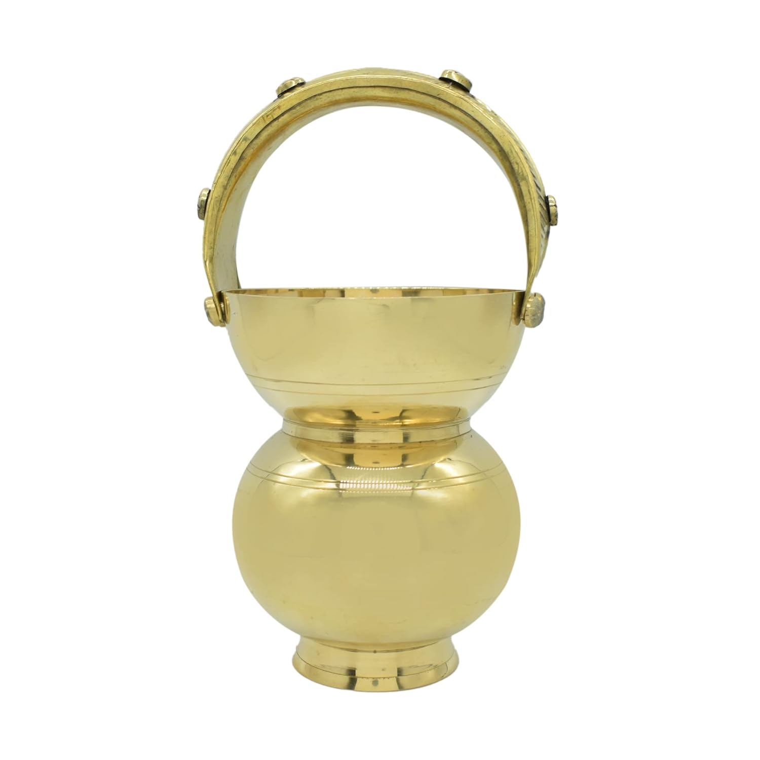 Buy PujaNPujari Brass Kamandalam Kamandal Holy Water Pot with Handle ...