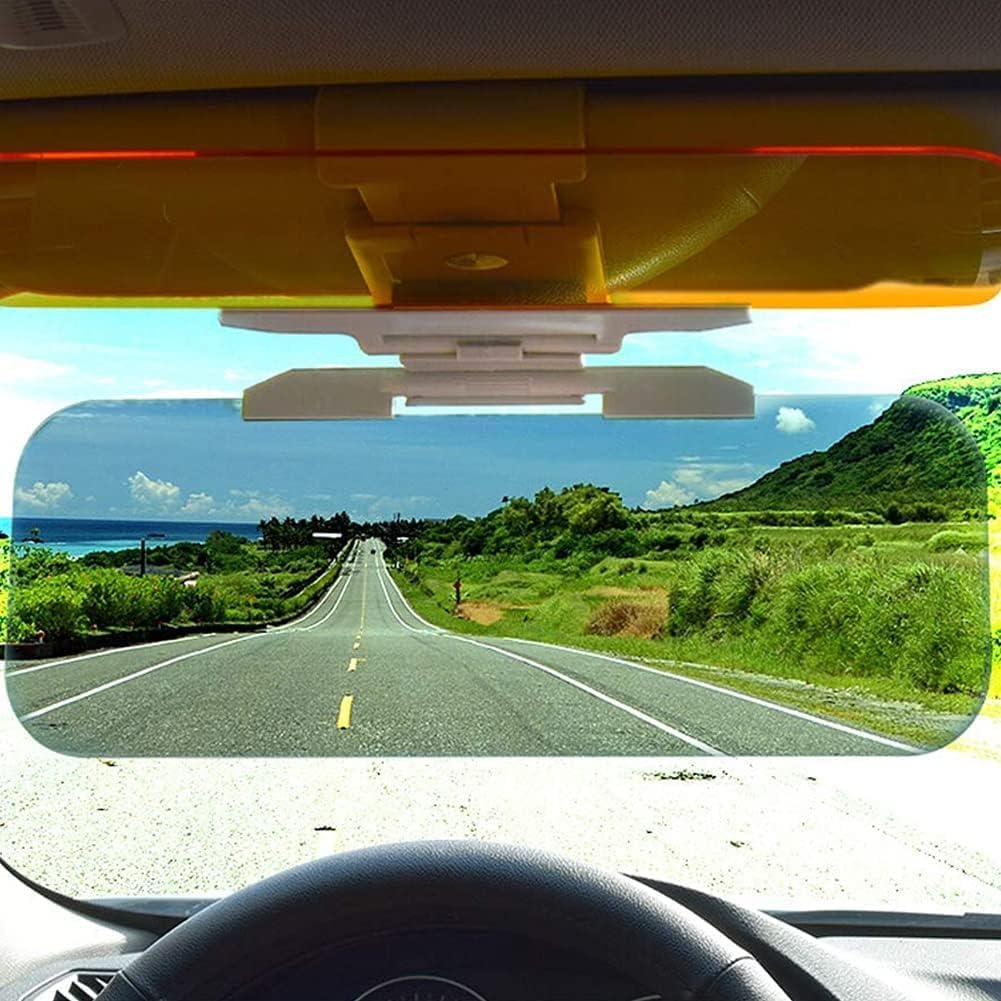 SUNNIFA Car Day and Night Anti-Glare Visor, 2 in 1 Automobile Sun Anti ...