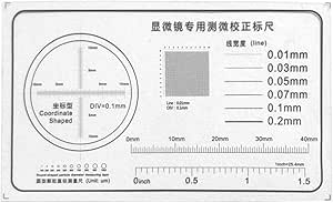 Amazon.com: JOEBO Microscope Kit Microscope Micrometer Calibration Ruler, PET Grid Net ...