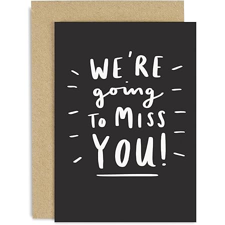 Amazon.com : Old English Co. We're Going To Miss You Card for Colleague ...