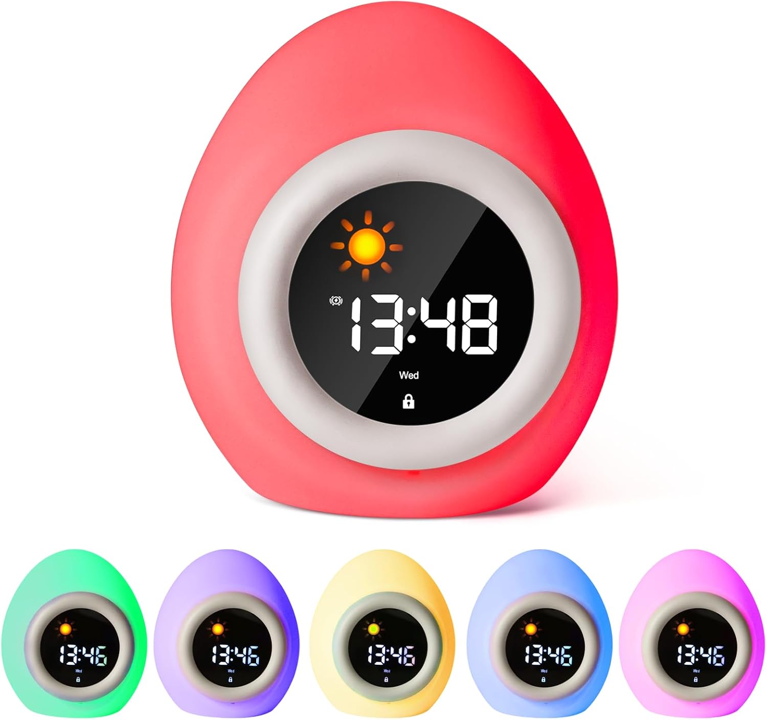Zilchx Digital Alarm Clock, Sleep Trainer Gro Clock for Kids with Sun ...