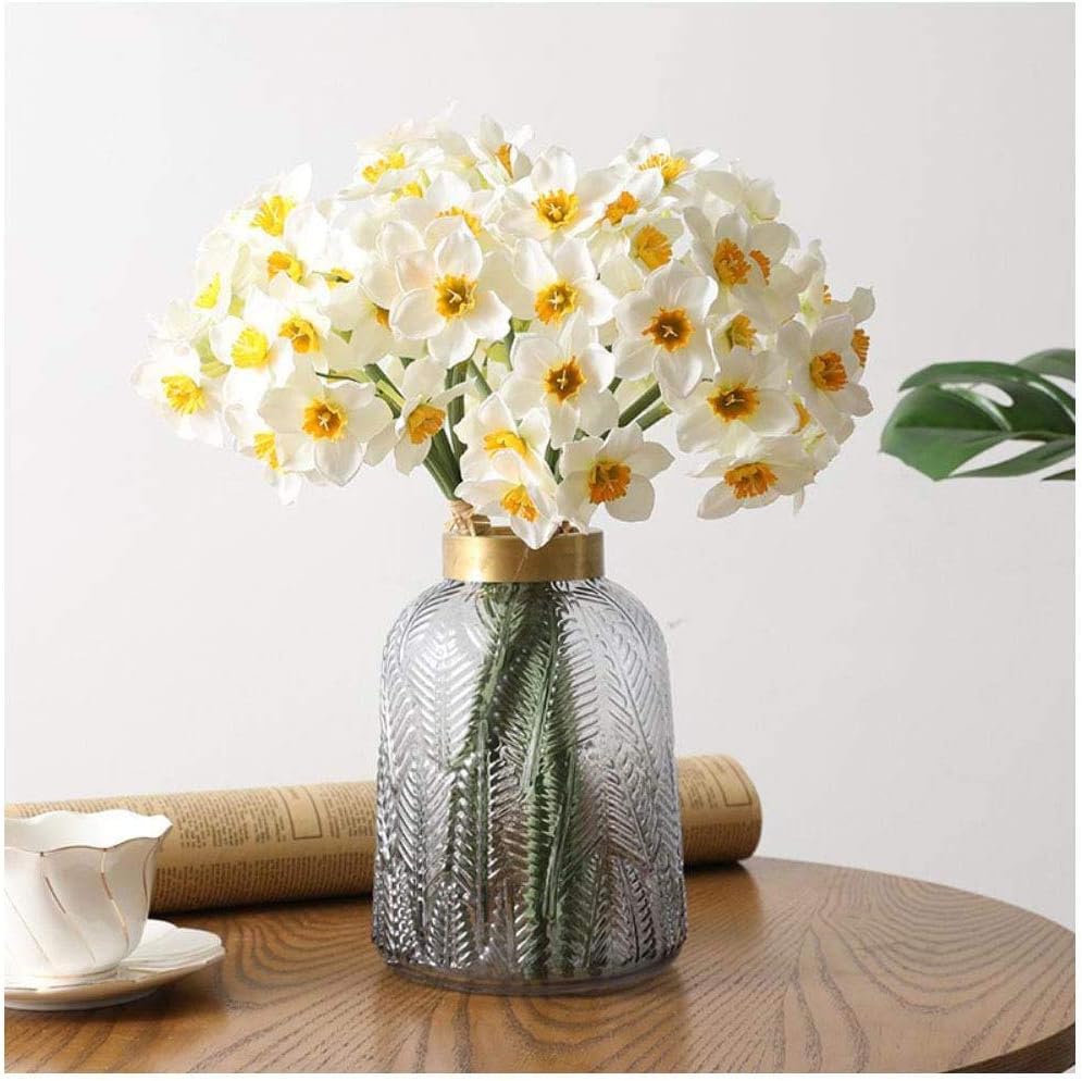 Amazon.com: Decpro 12Pcs Artificial Daffodils Flowers, Silk Narcissus ...