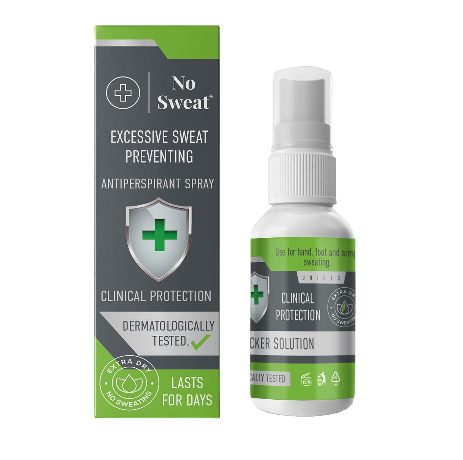 No Sweat Maximum Strength Clinical Antiperspirant Spray, Strong ...