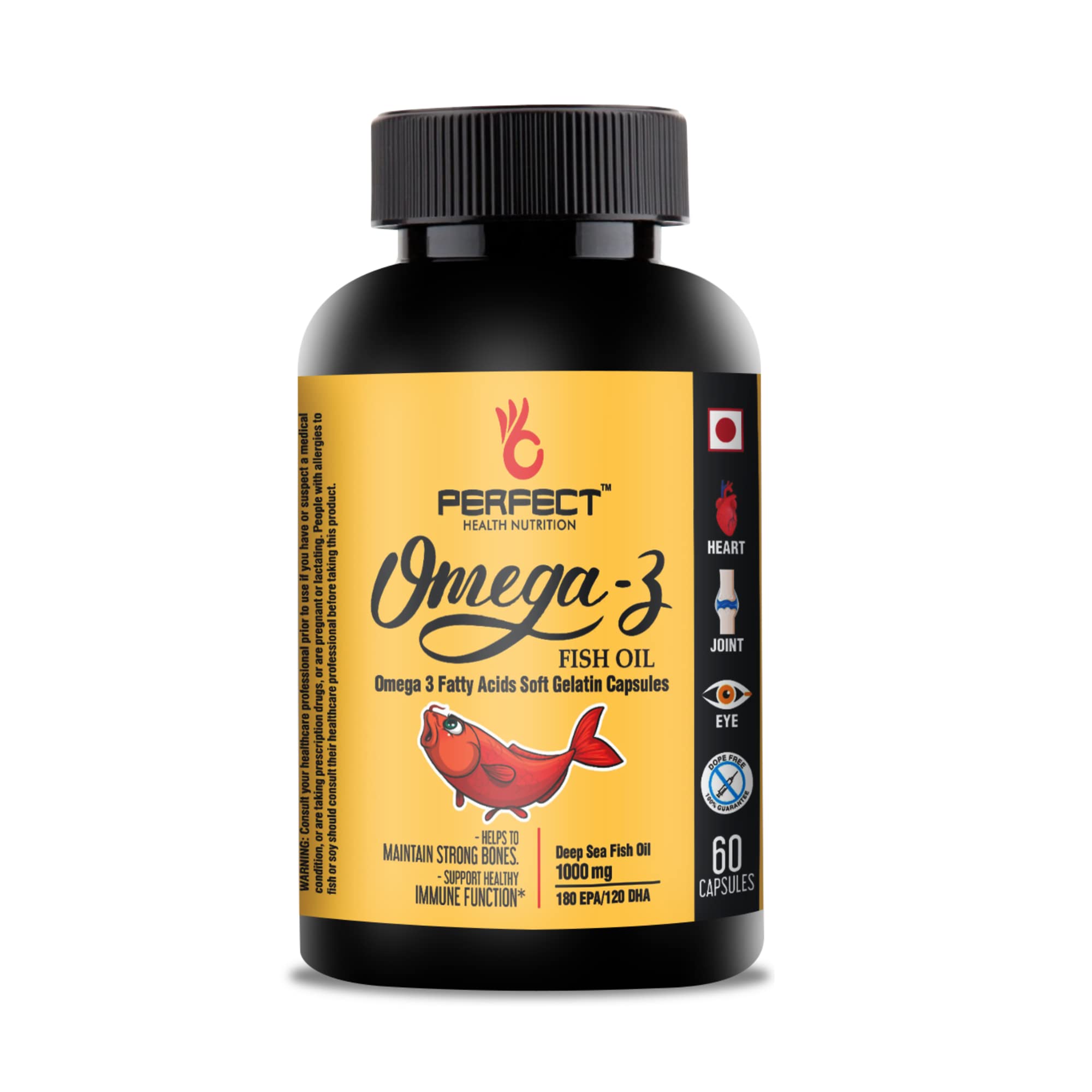 Perfect Health Nutrition Omega 3 Fish Oil Capsules for Women and Men ...