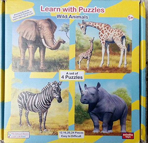 Learn with Puzzles wild animals: Amazon.in: Toys & Games