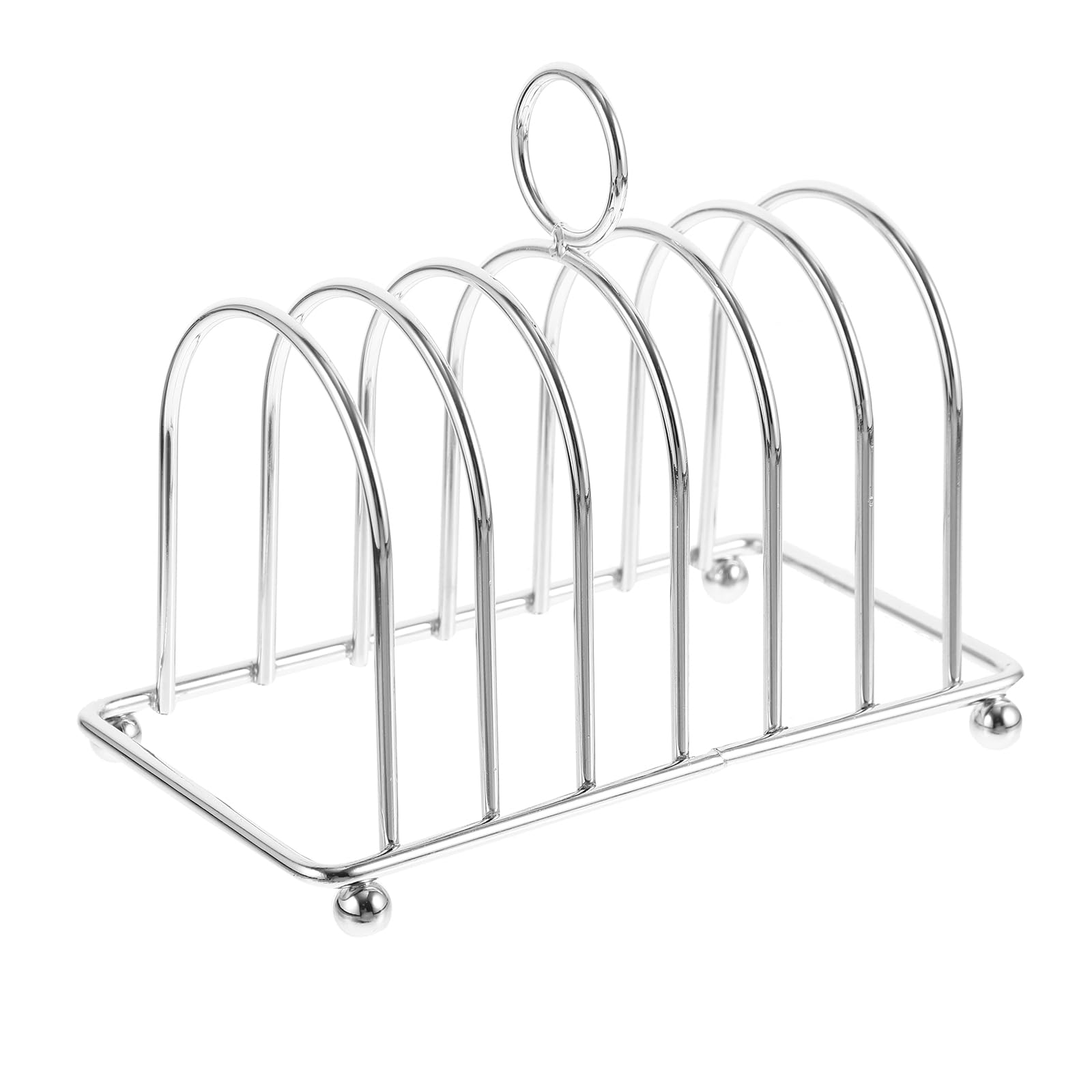 Amazon.com: Luxshiny 6 Slice Slot Toast Rack Holder Stainless Steel ...