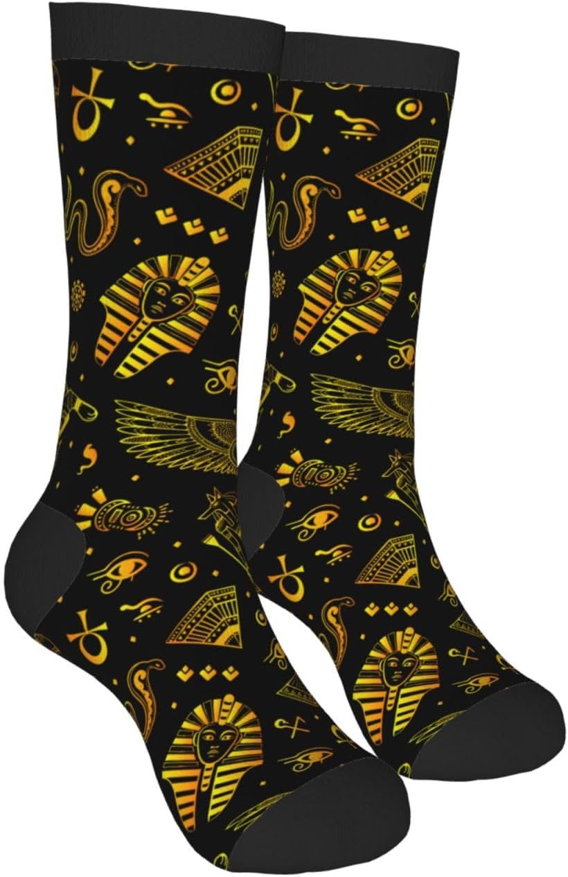 Amazon.com: bassyil African Egyptian Culture Socks Novelty Crew Socks ...