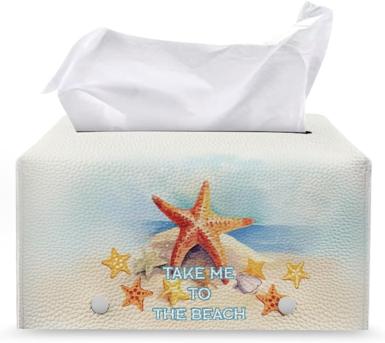 Amazon.com: Cozeyat Tissue Box Cover Rectangle Blue Summer Beach ...