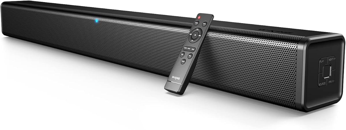 Amazon.com: W-KING 90W (120W Peak) Sound Bar, 2.0 Soundbar for TV Home ...