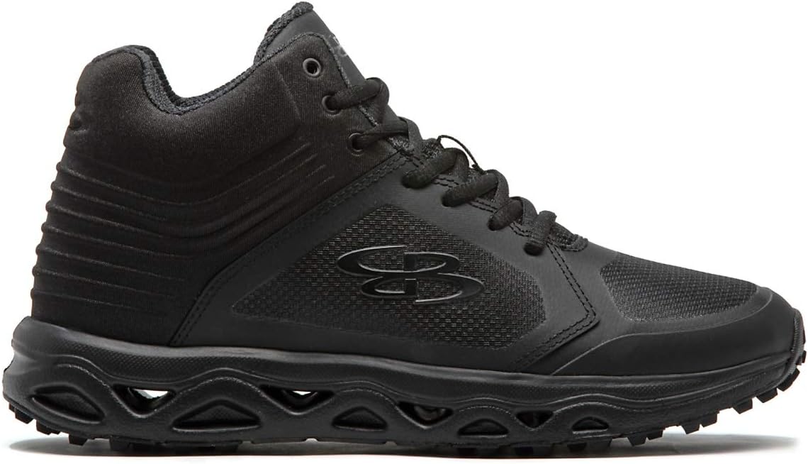 Amazon.com | Boombah Women's Ballistic Mid Turf Shoe Black/Black - Size ...