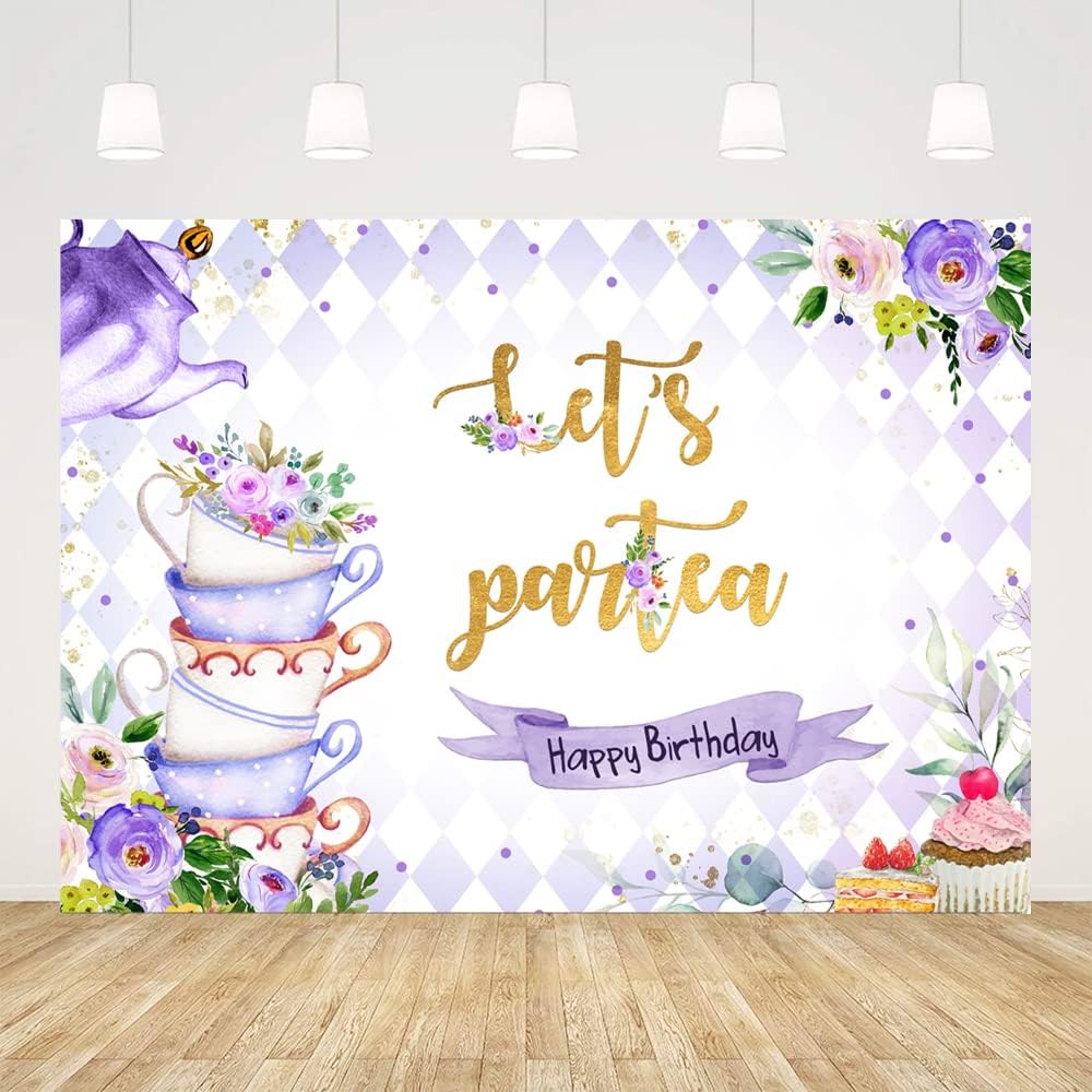 Amazon.com : Ticuenicoa 7x5ft Let's Partea Backdrop for Birthday Party ...