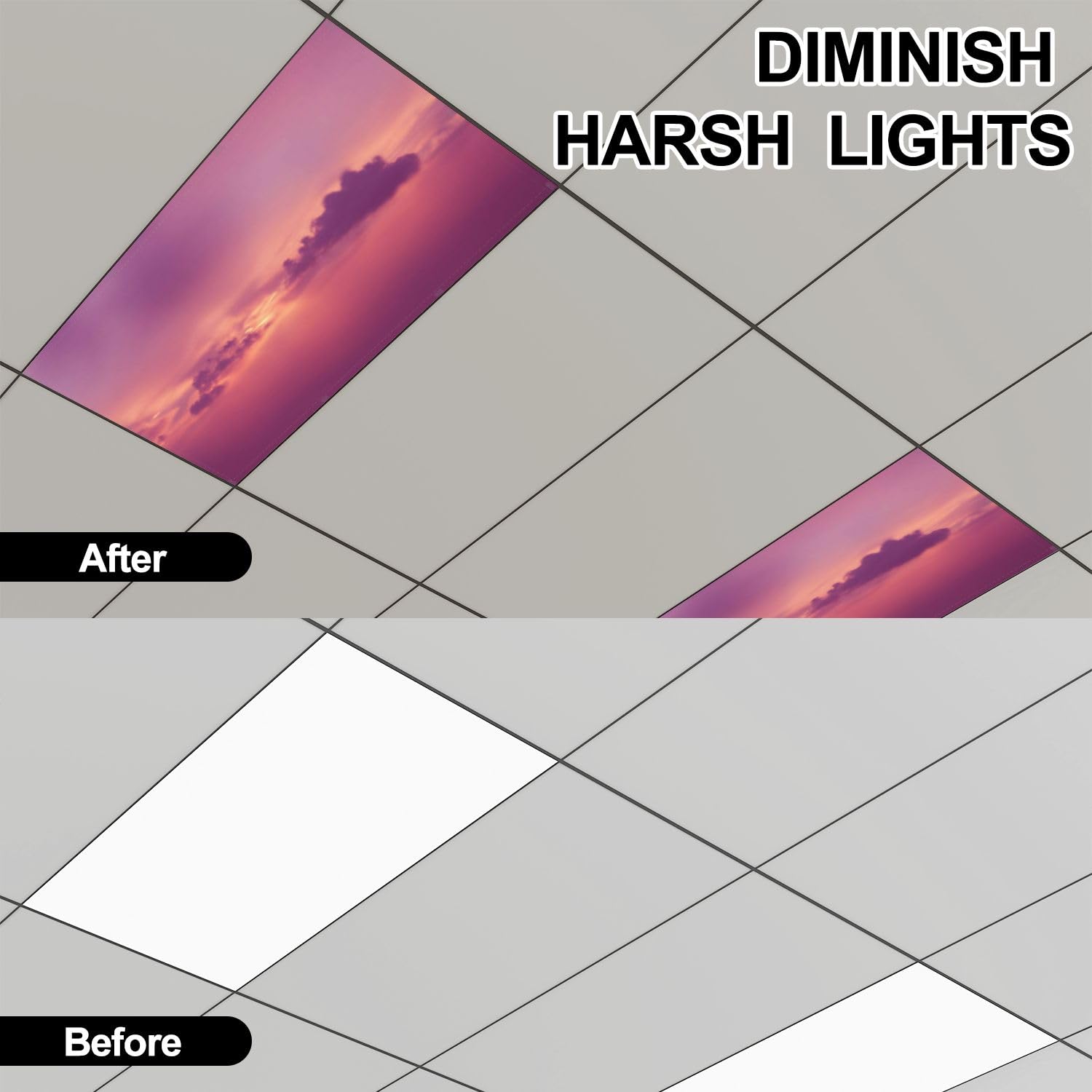 Forest Silhouette Light Cover 6-Pack Fluorescent Light Covers – Starry ...